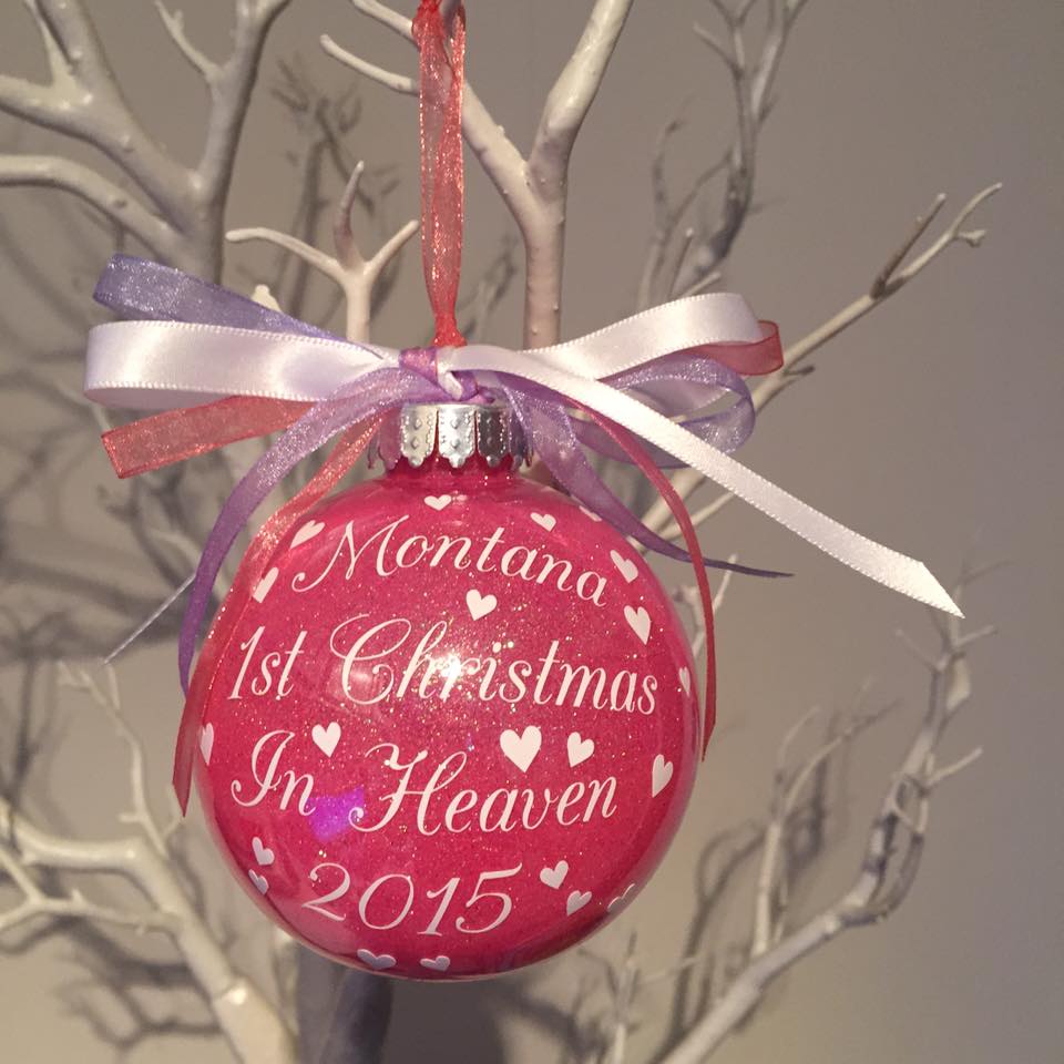 1st Christmas in Heaven Bauble – Georgina Kay Designs