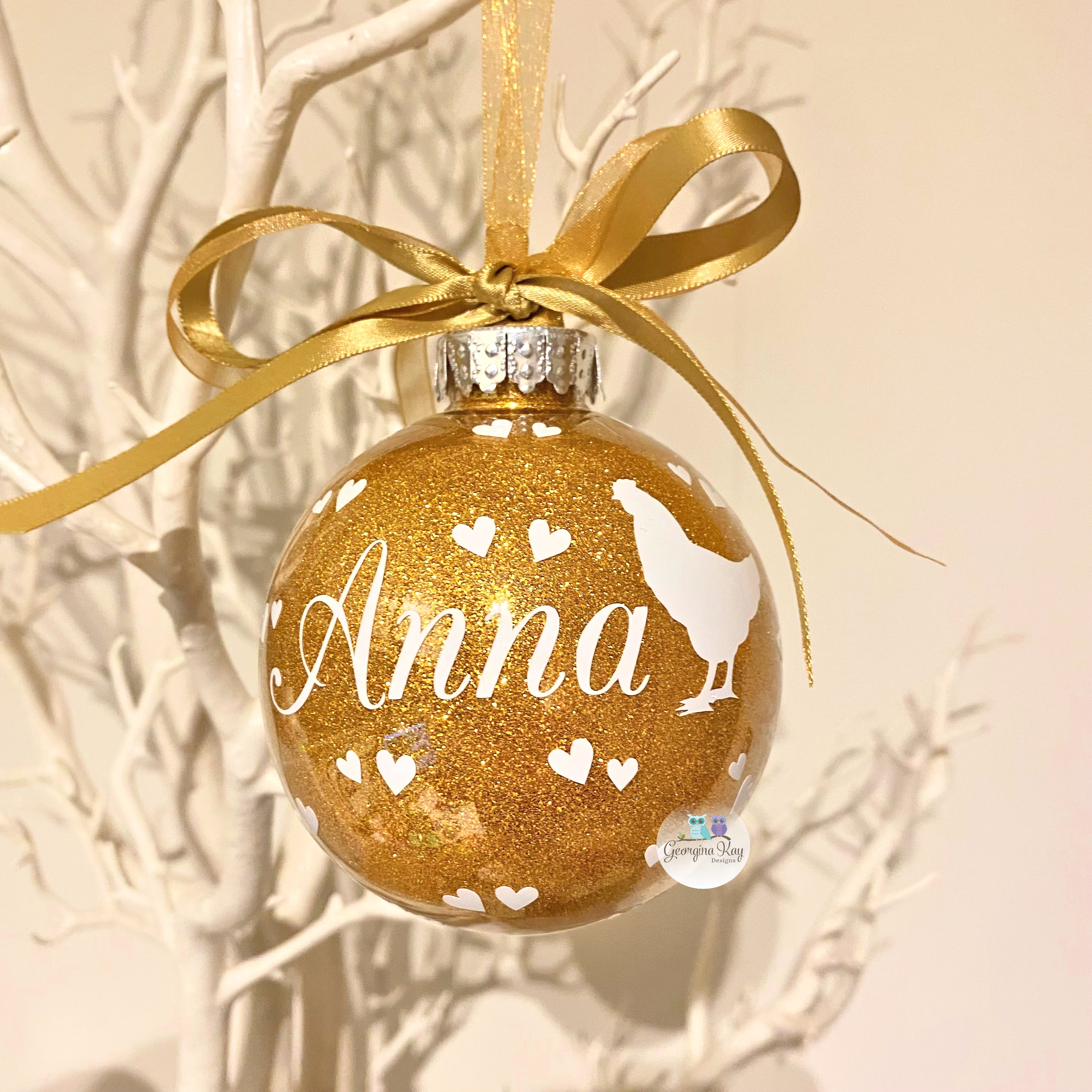Chicken Bauble – Georgina Kay Designs